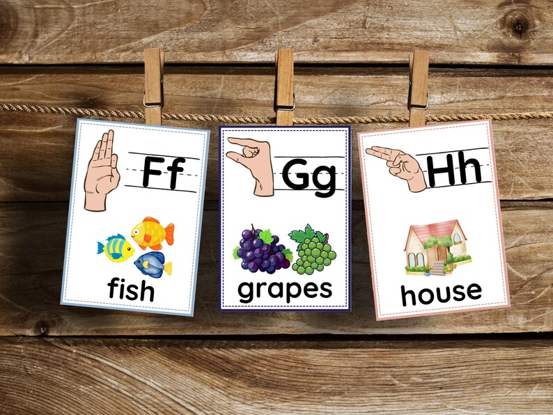 Printable ASL Alphabet Flashcards for Kids| Sign Language Alphabet ...