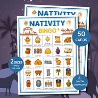 Christmas Bingo Cards With Nativity | Nativity Bingo Game | Bible ...