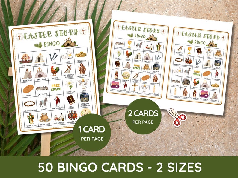 Easter Story Bingo Game | Jesus Resurrection Bible Bingo | Sunday ...