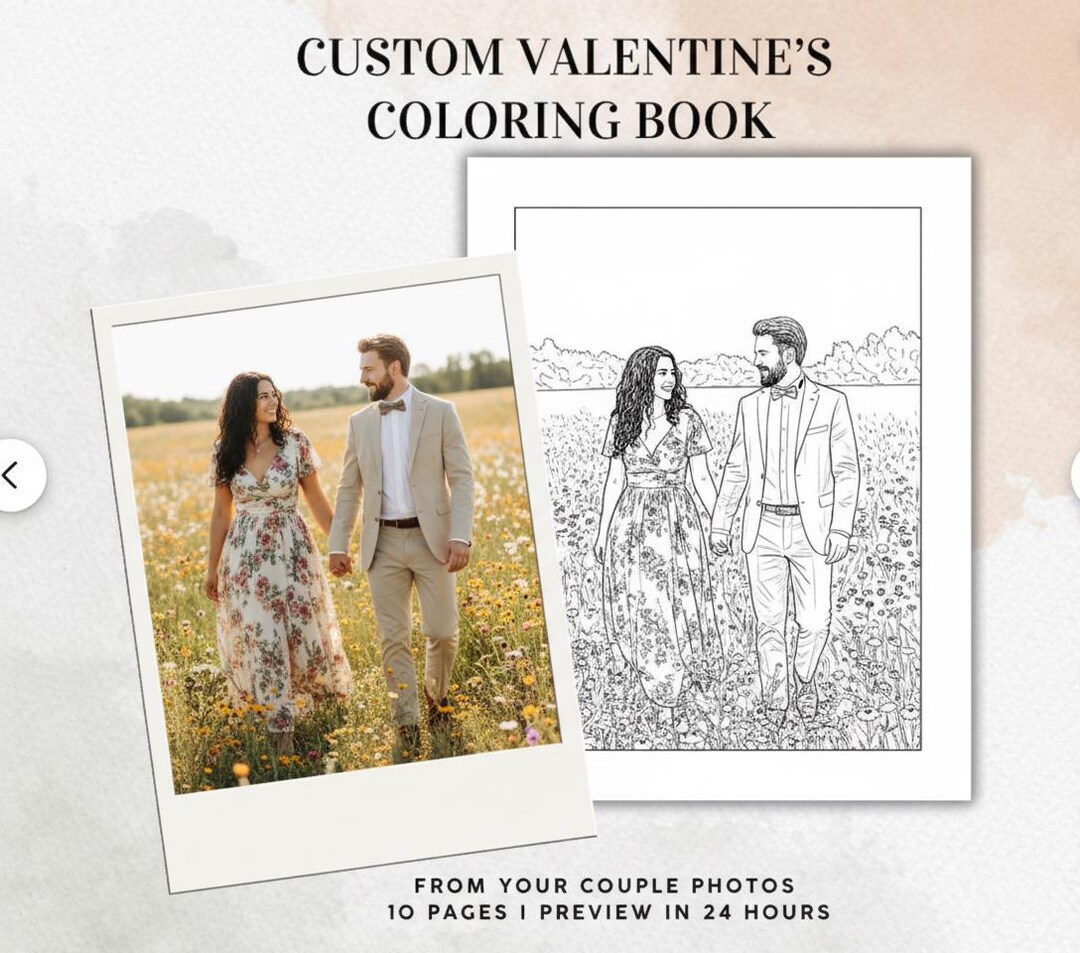 10 Custom Valentine’s Coloring Pages From Your Photos | Valentine's Day ...