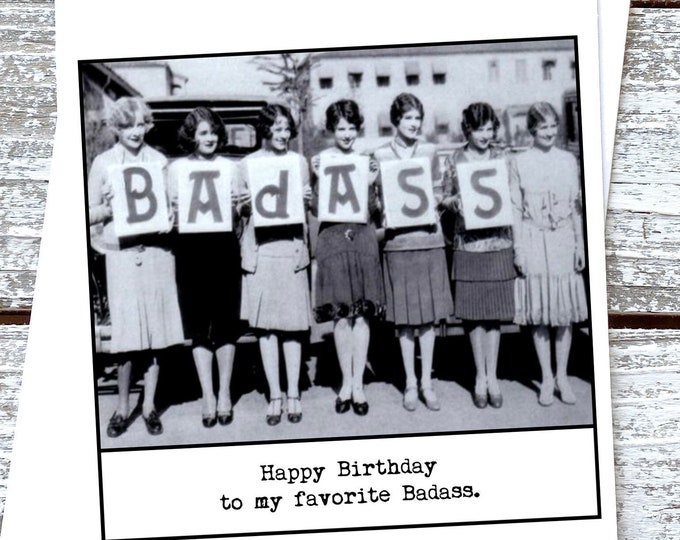 Funny Birthday Card for Your Favorite Badass Happy Birthday Greeting ...