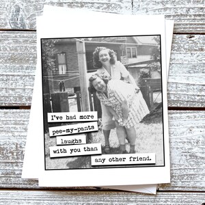 Funny Sassy Friend Handmade Blank Greeting Card Good Friends Don't ...