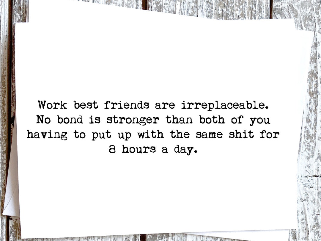 Work Best Friends . . . Sassy Funny Card for Friend Co-worker - Etsy