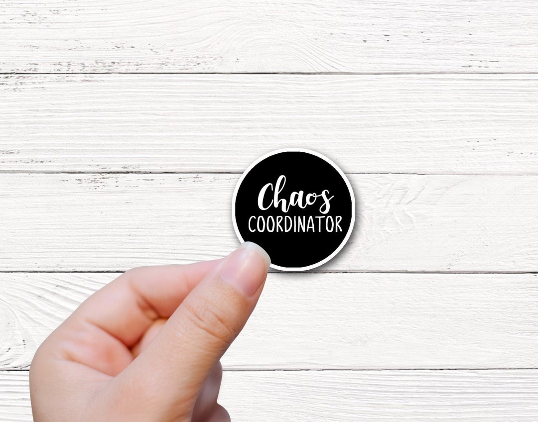 Waterproof Vinyl Water Bottle Tablet Stickers Chaos Coordinator - Etsy