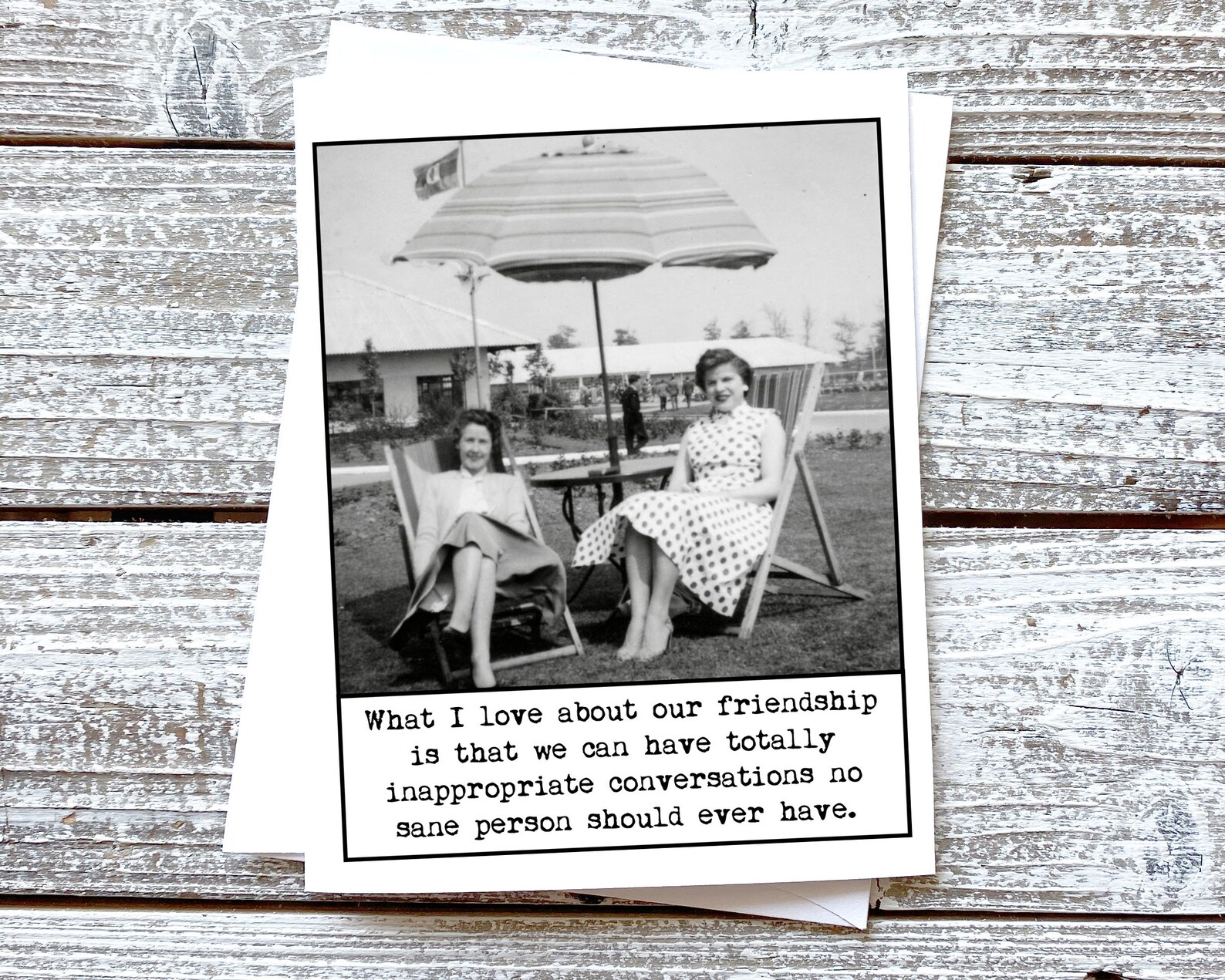 Funny Sassy Friend Handmade Blank Greeting Card Good Friends Don't ...