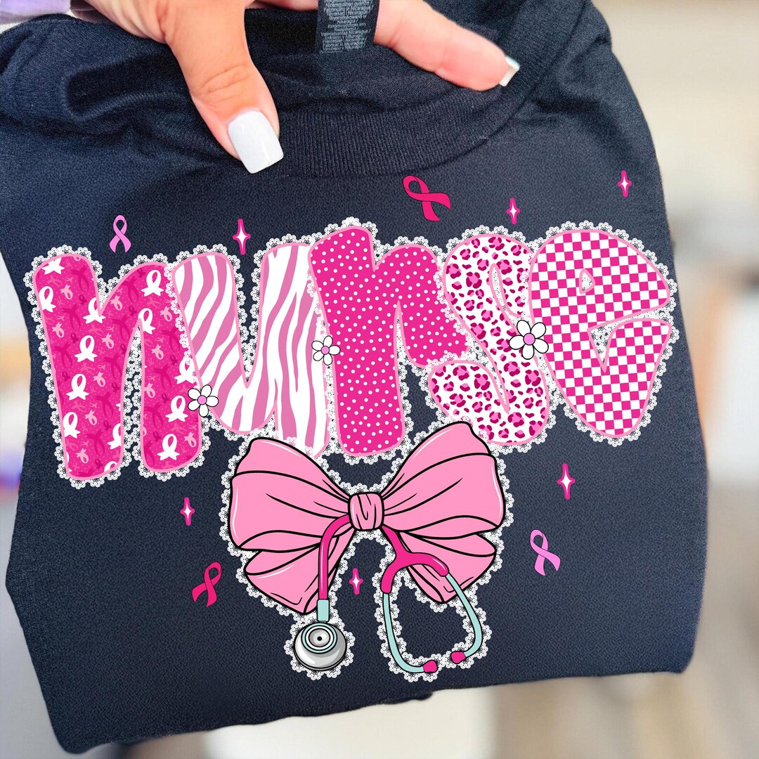 Nurse Breast Cancer Lace Png, Pink Out Ribbon Png, Breast Cancer ...