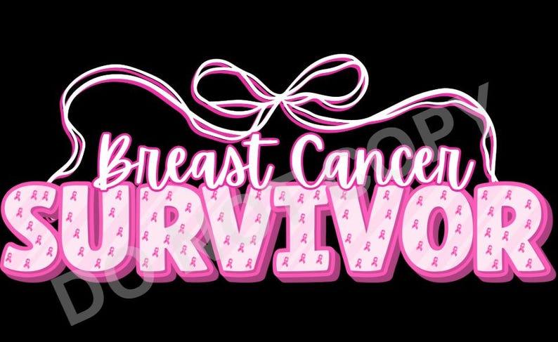 BREAST CANCER Survivor Coquette PNG - Etsy