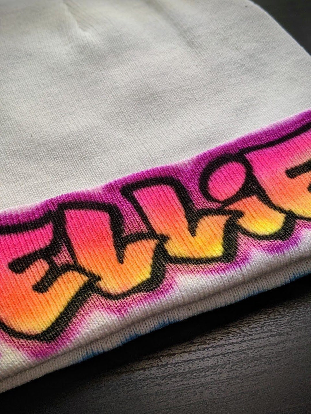 Personalized Hand-painted Airbrush Beanie Hat - Etsy