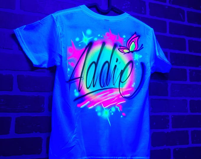 Alien Airbrush Shirt, Alien Shirt, UFO Airbrush Shirt, UFO Shirt, 90s ...