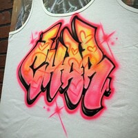 Custom Airbrush T Shirt Script Lettering - Etsy