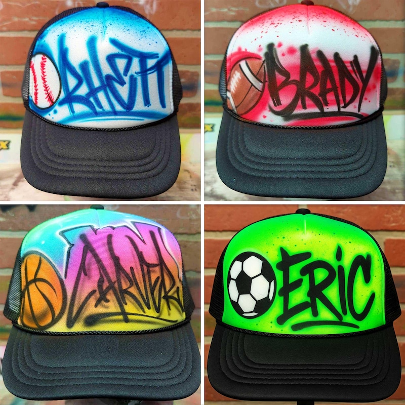 Graffiti Football Hats - Etsy UK