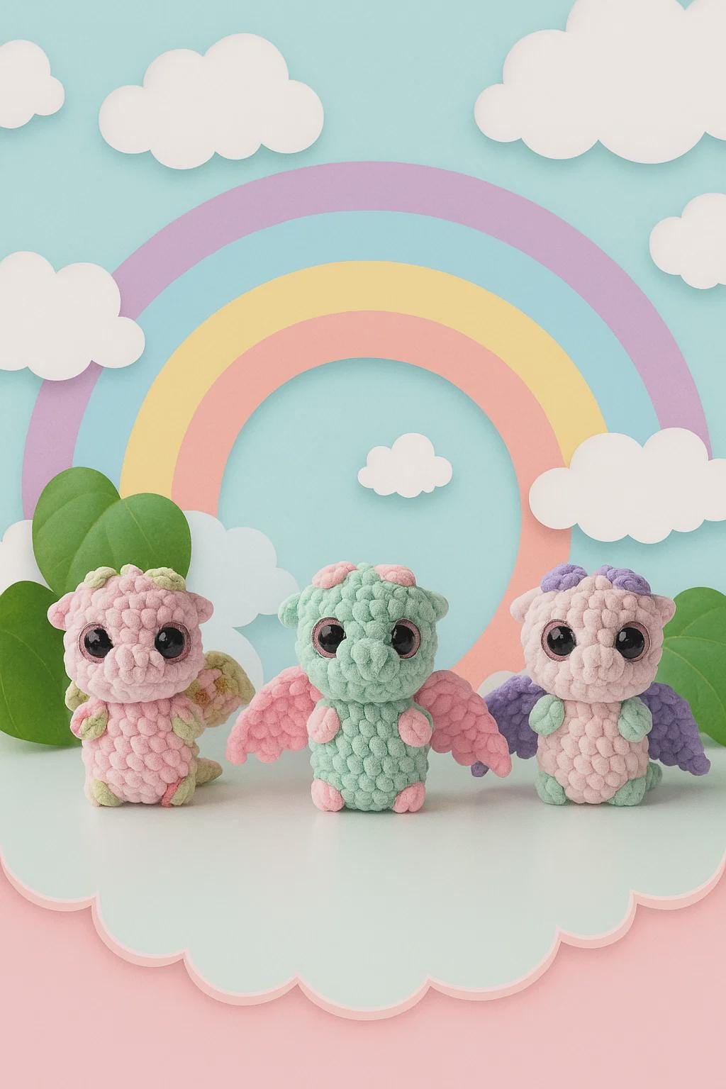 New Crochet Hatching Baby Dragon & Eggs Amigurumi Pattern - Etsy