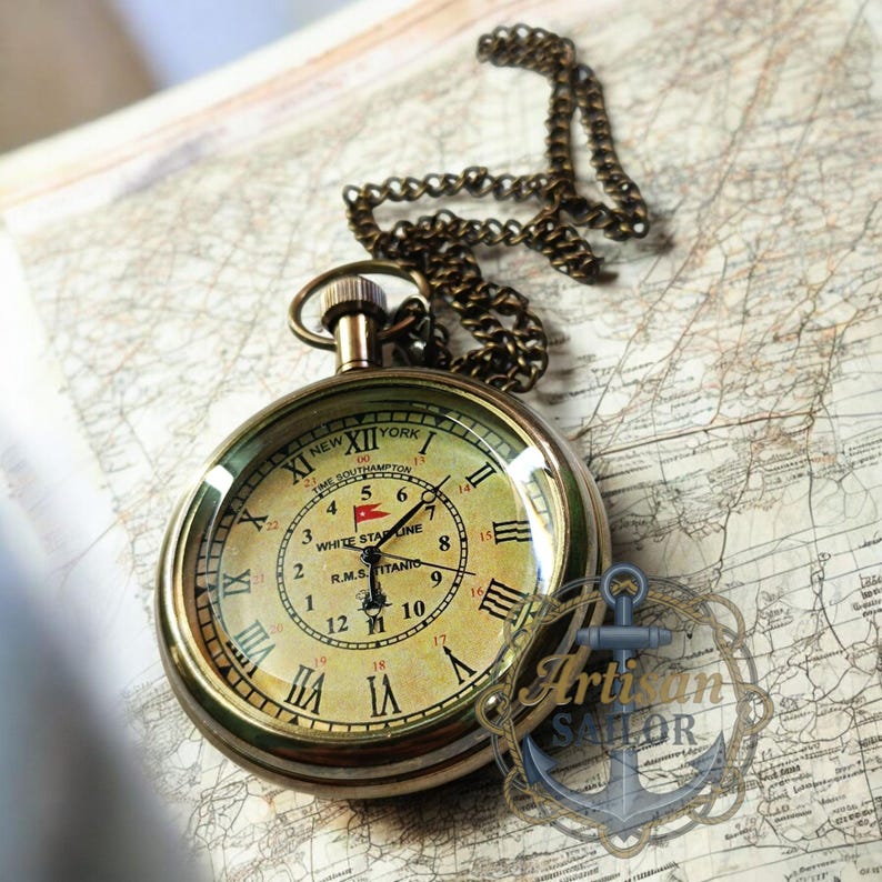 Antique Brass Titanic Pocket Watch–free Engraving, Nautical Gift - Etsy