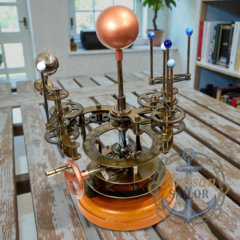 Handcrafted Brass Orrery Solar System With Marble Planets | 17 ...