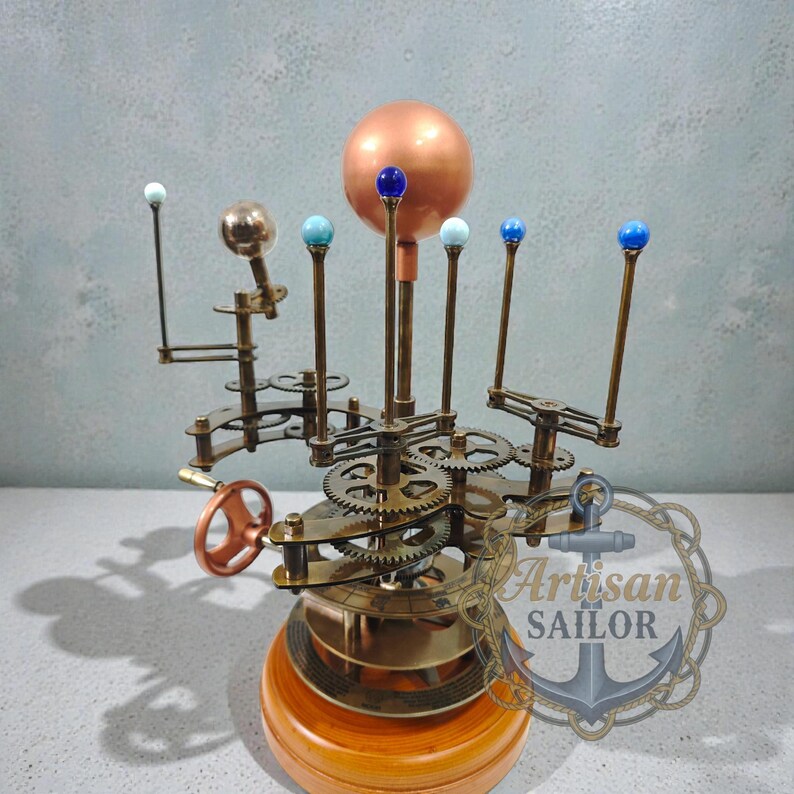 Handcrafted Brass Orrery Solar System With Marble Planets | 17 ...