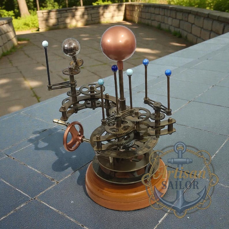 Handcrafted Brass Orrery Solar System With Marble Planets | 17 ...