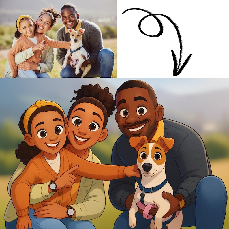 Custom Pixar Style Portrait | Family, Pets, Events, Memorable Moments ...
