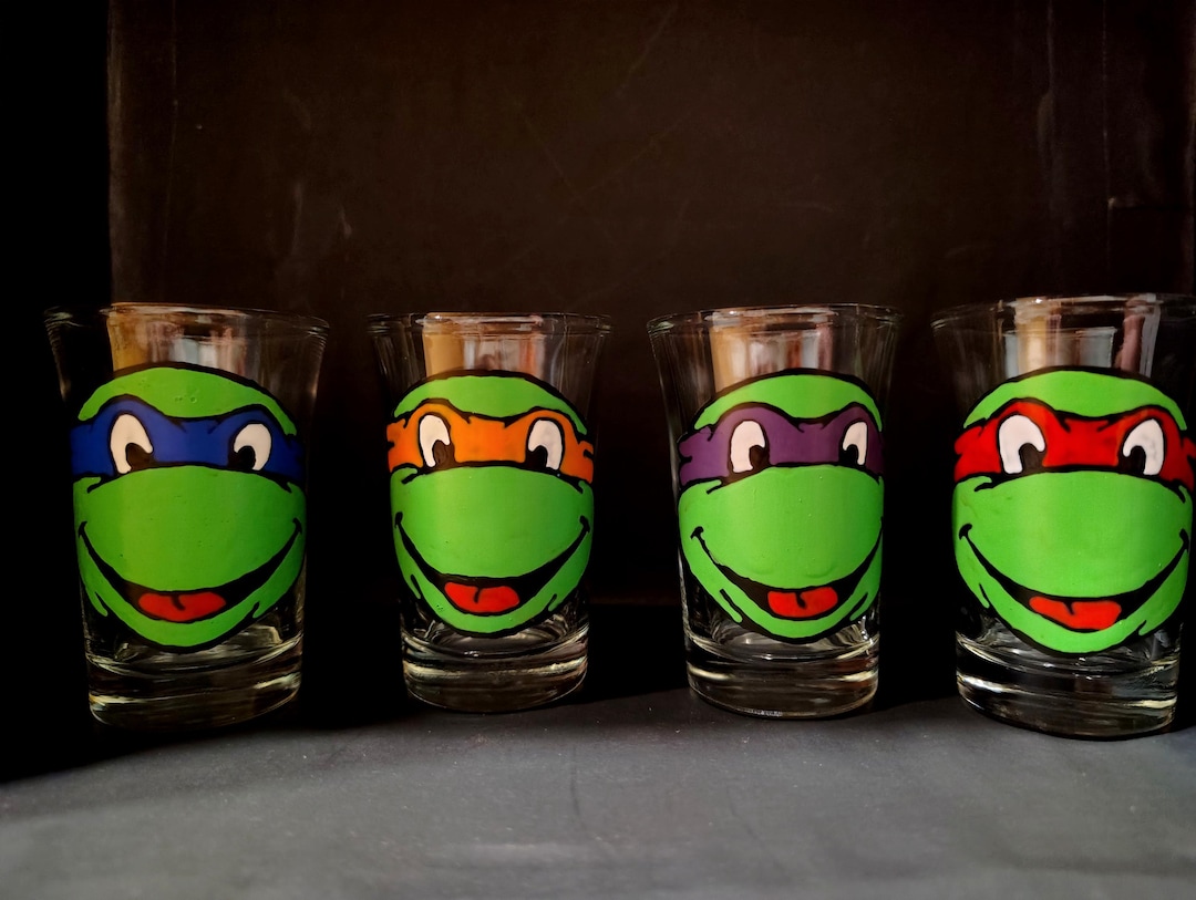 Hand Painted Teenage Mutant Ninja Turtles Shot Glass - Unique Fan Art ...