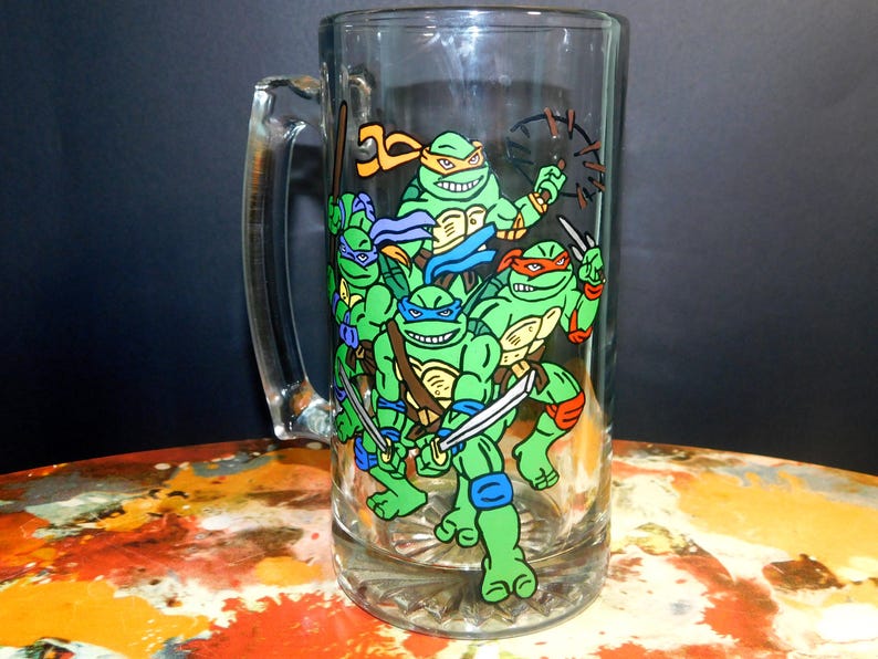 Teenage Mutant Ninja Turtles Beer Mug, Leonardo, Michelangelo, Raphael ...