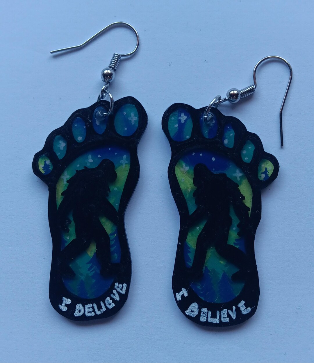 I Believe in Big Foot Earrings - Etsy