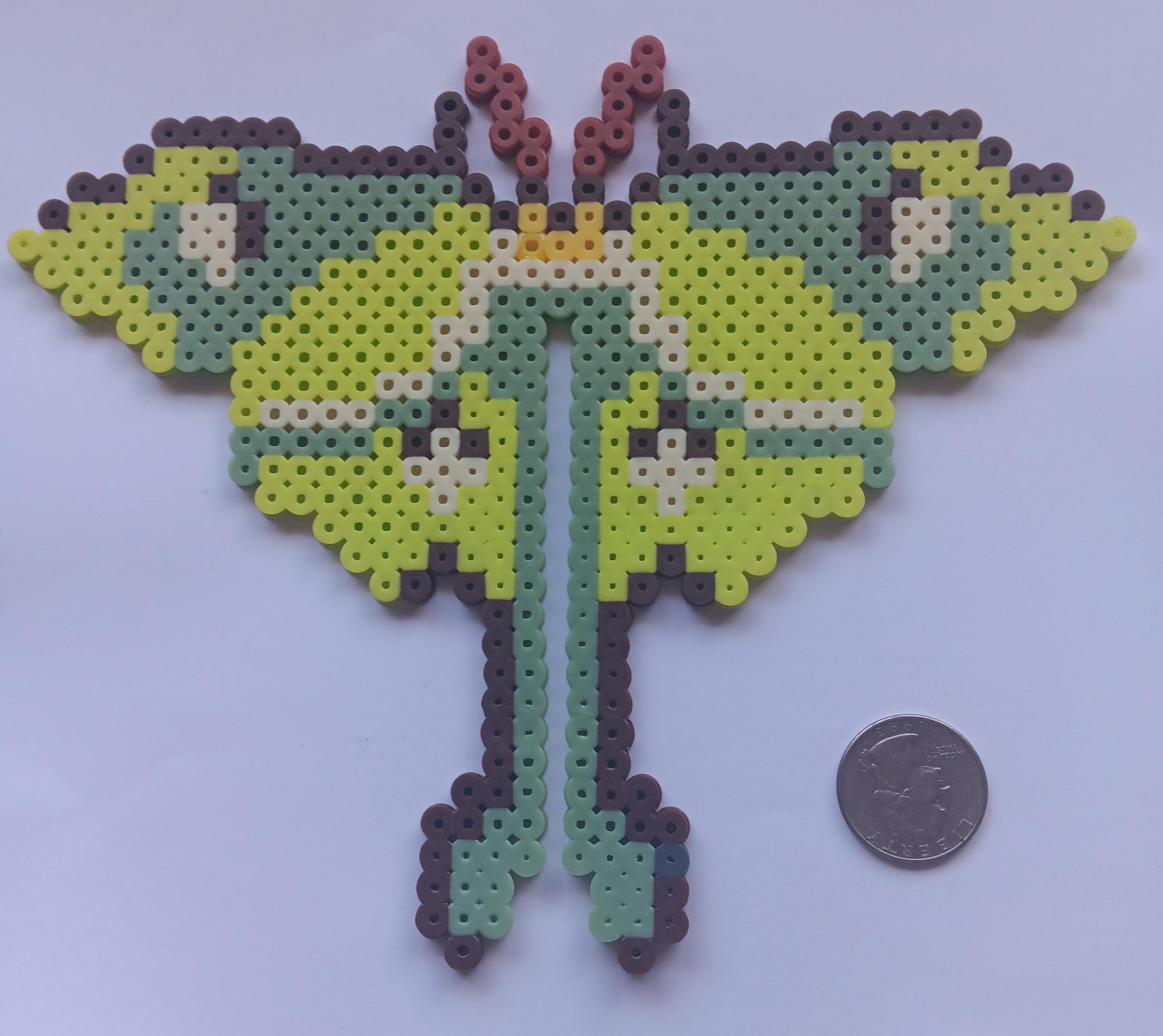 Perler Bead Luna Moth Decoration - Etsy