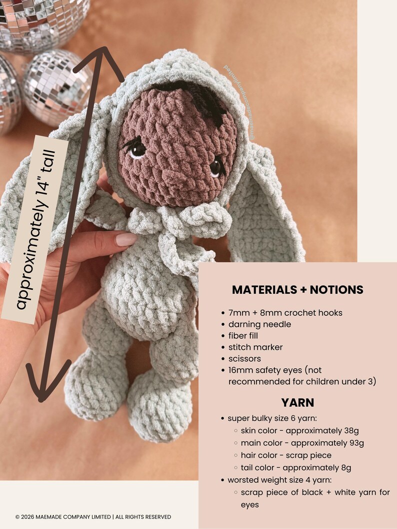 Beans Bunny Critter Bub | Bunny Crochet Pattern | No Sew Crochet ...
