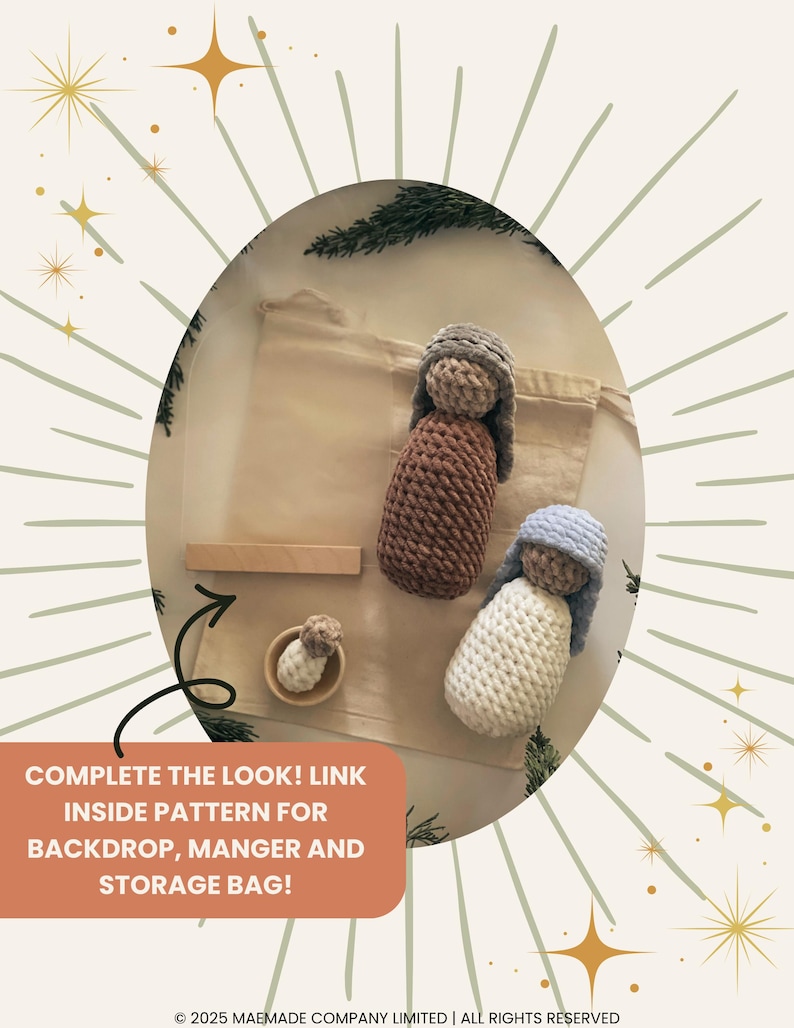 Modern Manger NO SEW Crochet Pattern | Nativity Crochet Pattern - Etsy