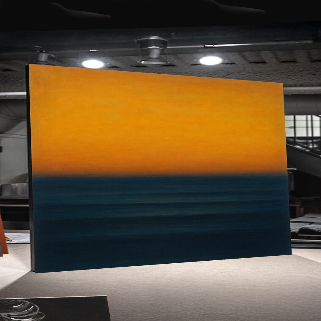 Mark Rothko Abstract Sunset Canvas, Modern Minimalist Wall Art, Orange ...