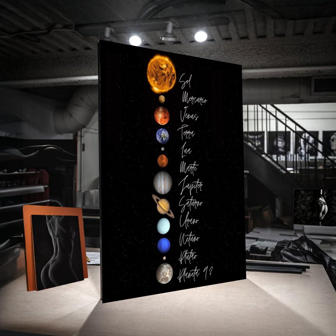 Solar System Planets Canvas Wall Art, Space Illustration, Astronomy ...
