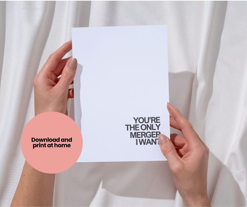 You’re the Only Merger I Want Card (digital Download) - Etsy