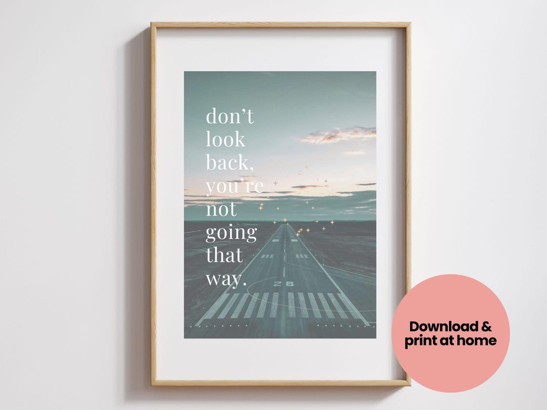 Don’t Look Back Digital Download Poster + Bonus Phone Background - Etsy ...