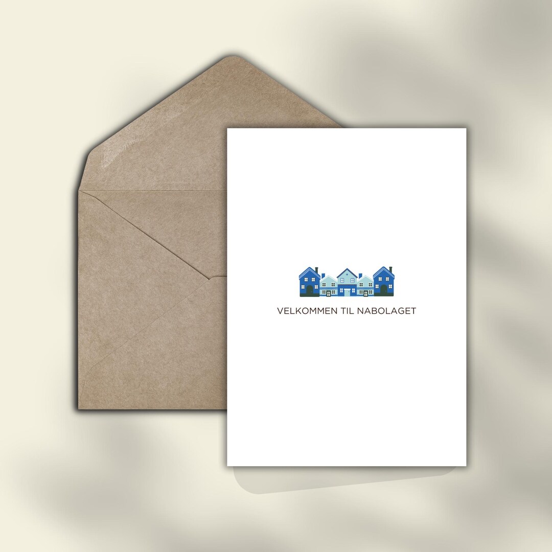 Velkommen Til Nabolaget, Welcome to Neighborhood Norwegian Card 4x6 ...