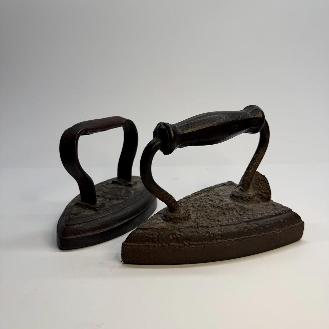 Antique Cast Iron Sad Irons - Rustic Farmhouse Decor, Display Pair - Etsy