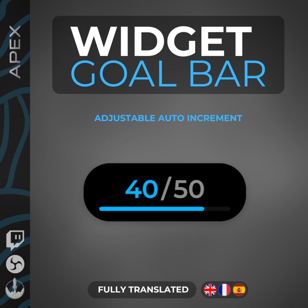 Goal Pill Twitch Widget | Goal Bar Streamers - Followers & Subs ...