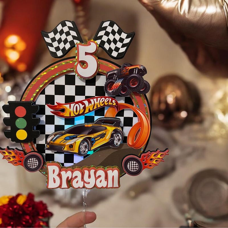 Hot Wheels Cake Topper - Etsy