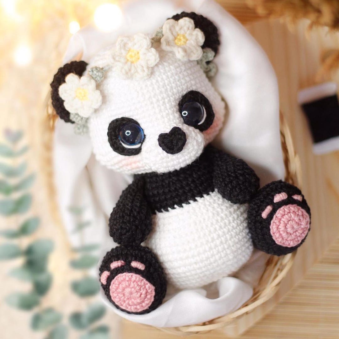 Amigurumi Baby Panda Crochet Pattern | Crochet Baby Panda Pattern | Cute Panda Plush Toy | Panda ...