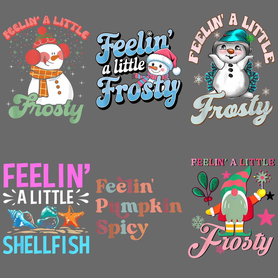 Feeling Frosty Christmas PNG – Funny Snowman Holiday Humor Clipart ...