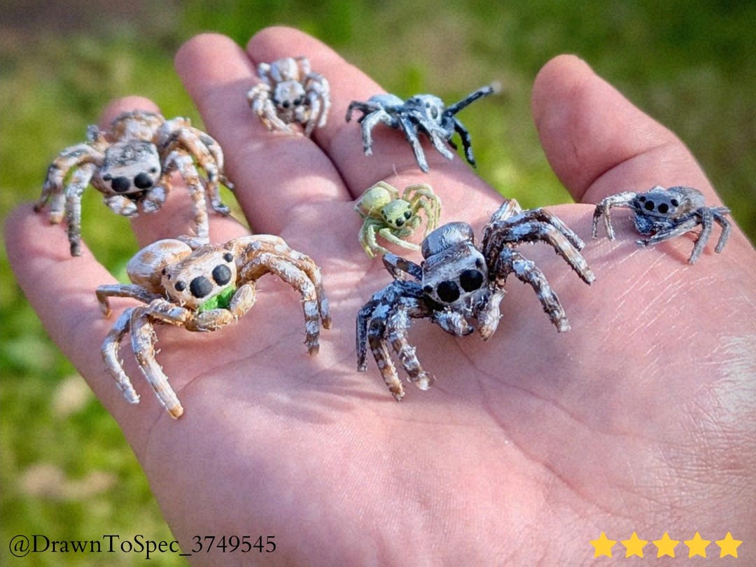 Jumping Spider - Halloween Decoration, Realistic Spider - 3D Printing ...