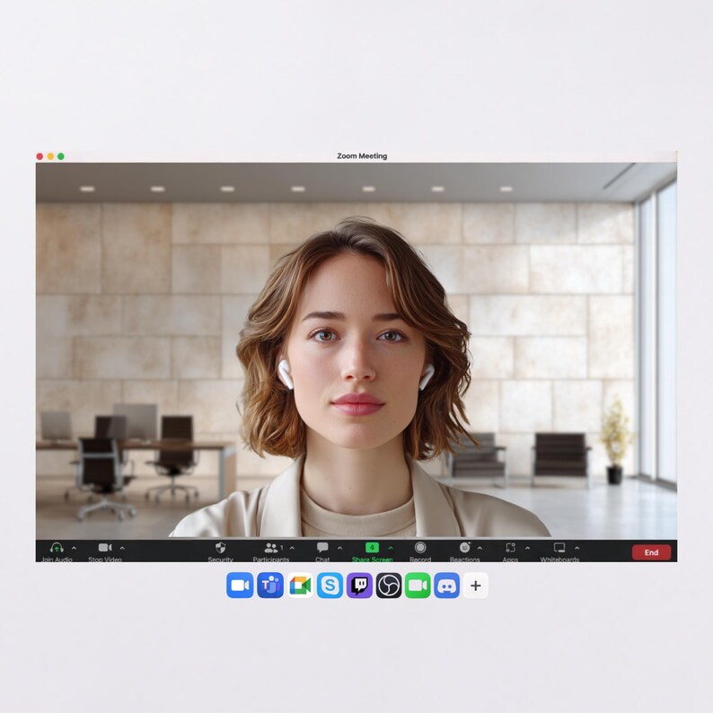 Professional Corporate Zoom Backgrounds | Neutral Panel Walls (4K ...