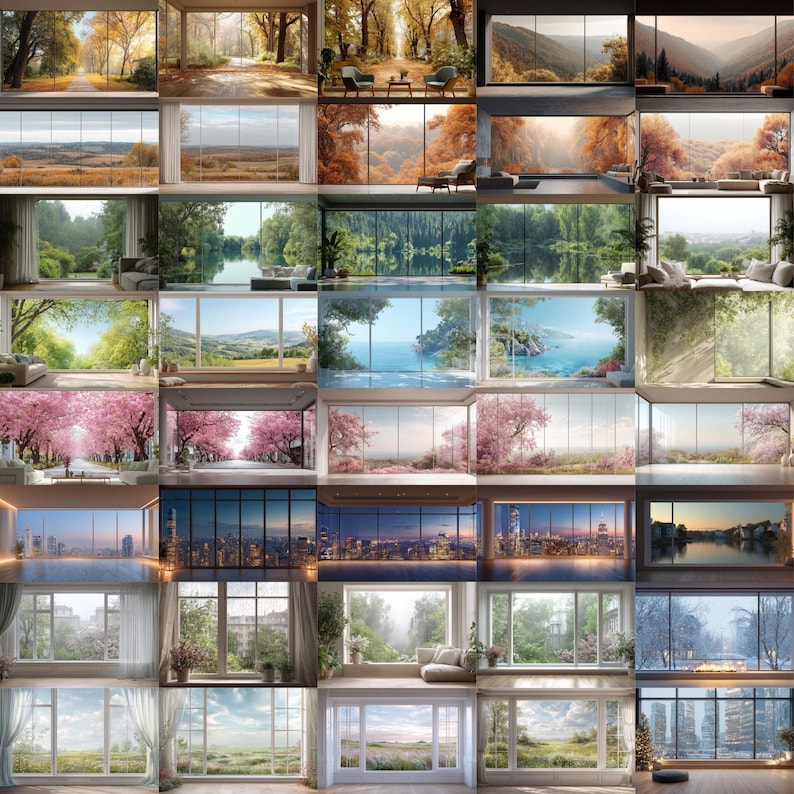 Mega Bundle Zoom Backgrounds: 850+ Modern, Library, Scenic Views ...