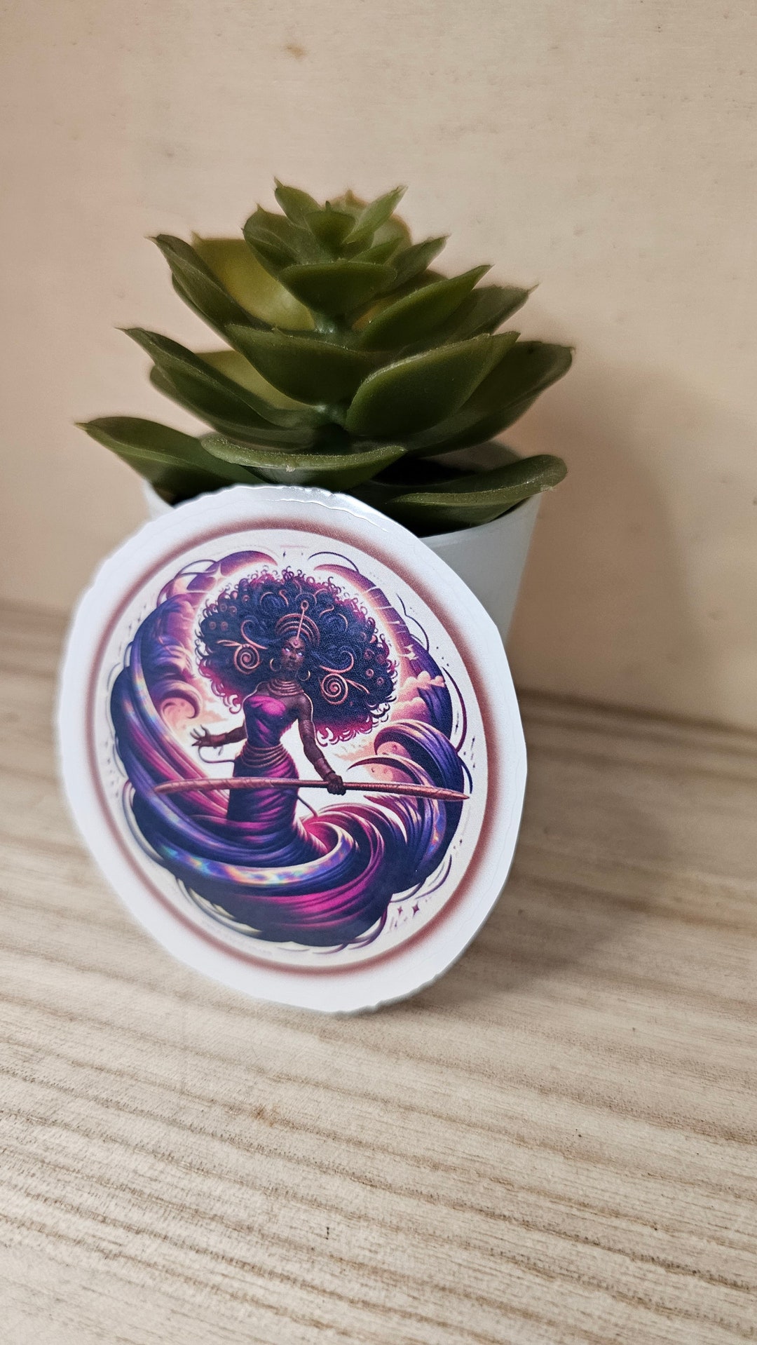 Storm Goddess Oya Sticker - Yoruba Deity Decal - Empowering Spiritual ...