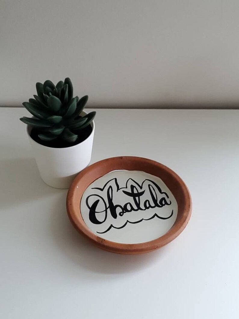 Obatala Orisha Adimu Offering Terracotta Dish - Brush Lettering ...