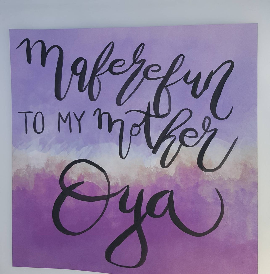 Maferefun to My Mother Oya - Art Print From Original - Orisha, Yoruba ...