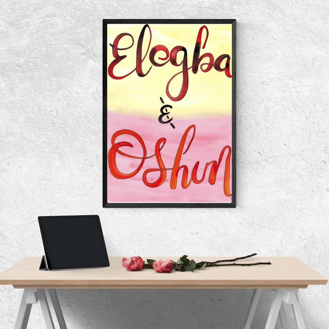 Elegba and Oshun - Original Art PRINT - Orisha - Yoruba - Isese ...