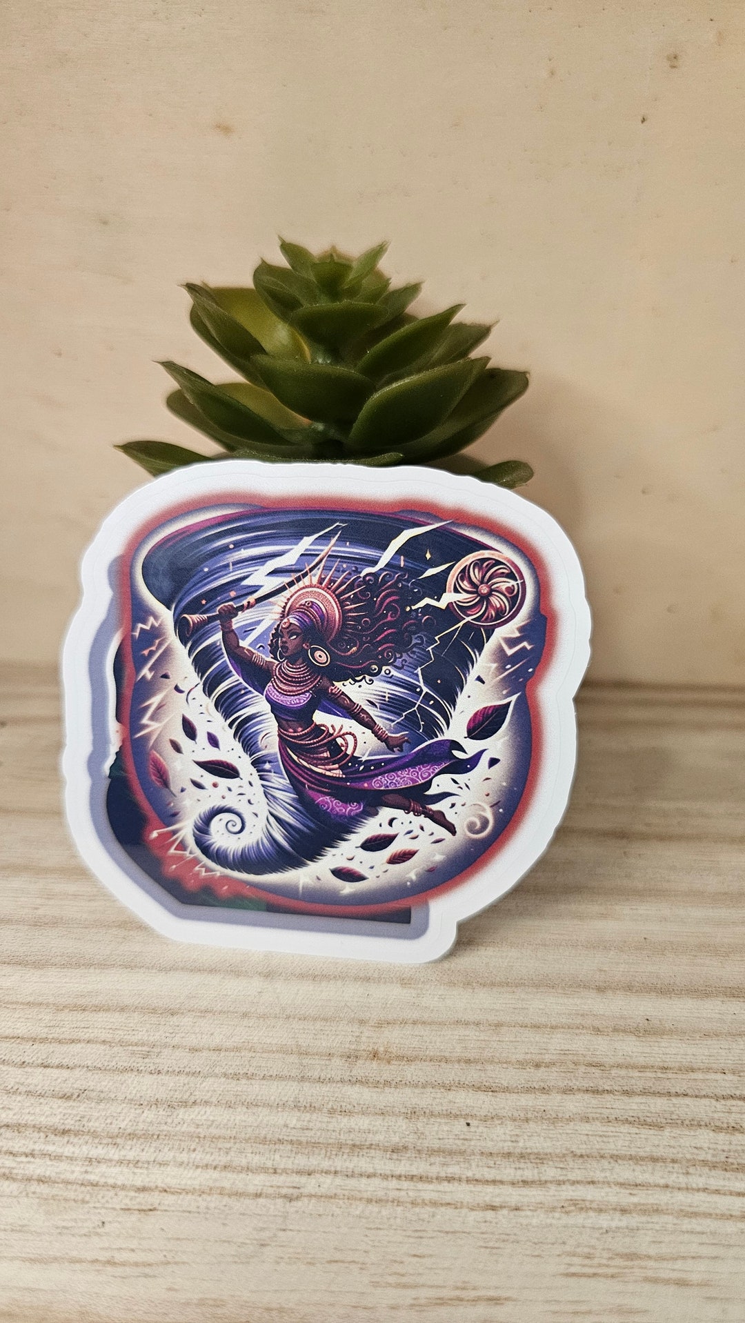 Divine Feminine Oya Vinyl Sticker - Orisha Power Symbol - Religious Art ...