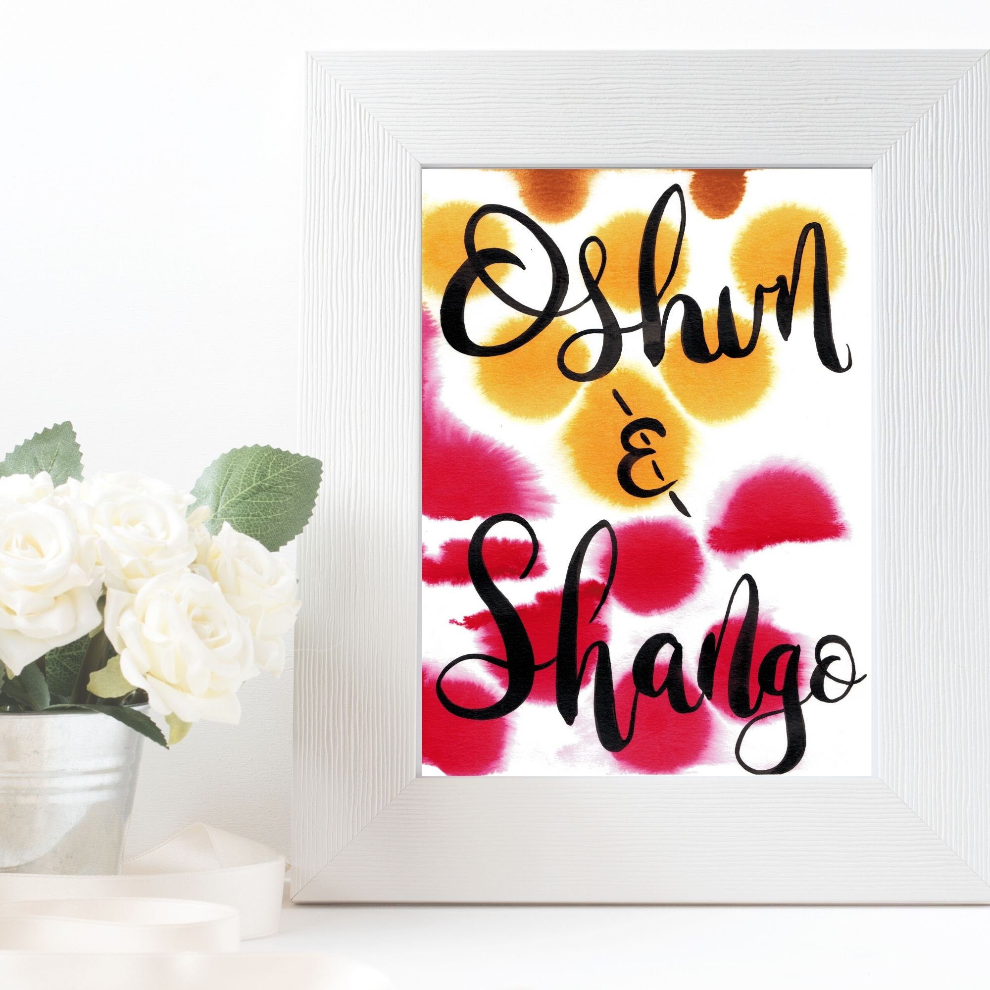 Oshun y Shango ORIGINAL Art PRINT Orisha Yoruba Isese - Etsy España