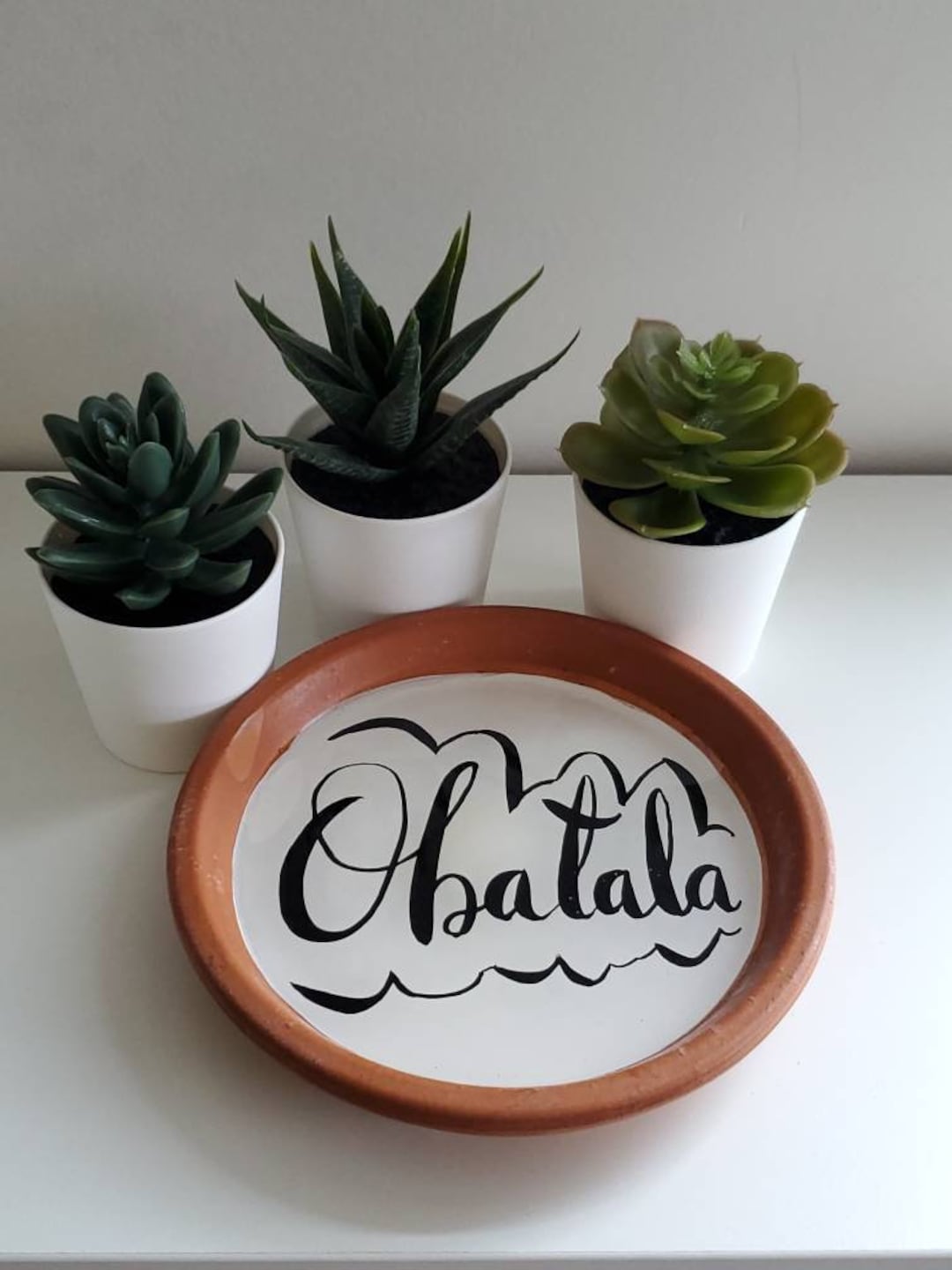 Obatala Orisha Adimu Offering Terracotta Dish - Brush Lettering ...