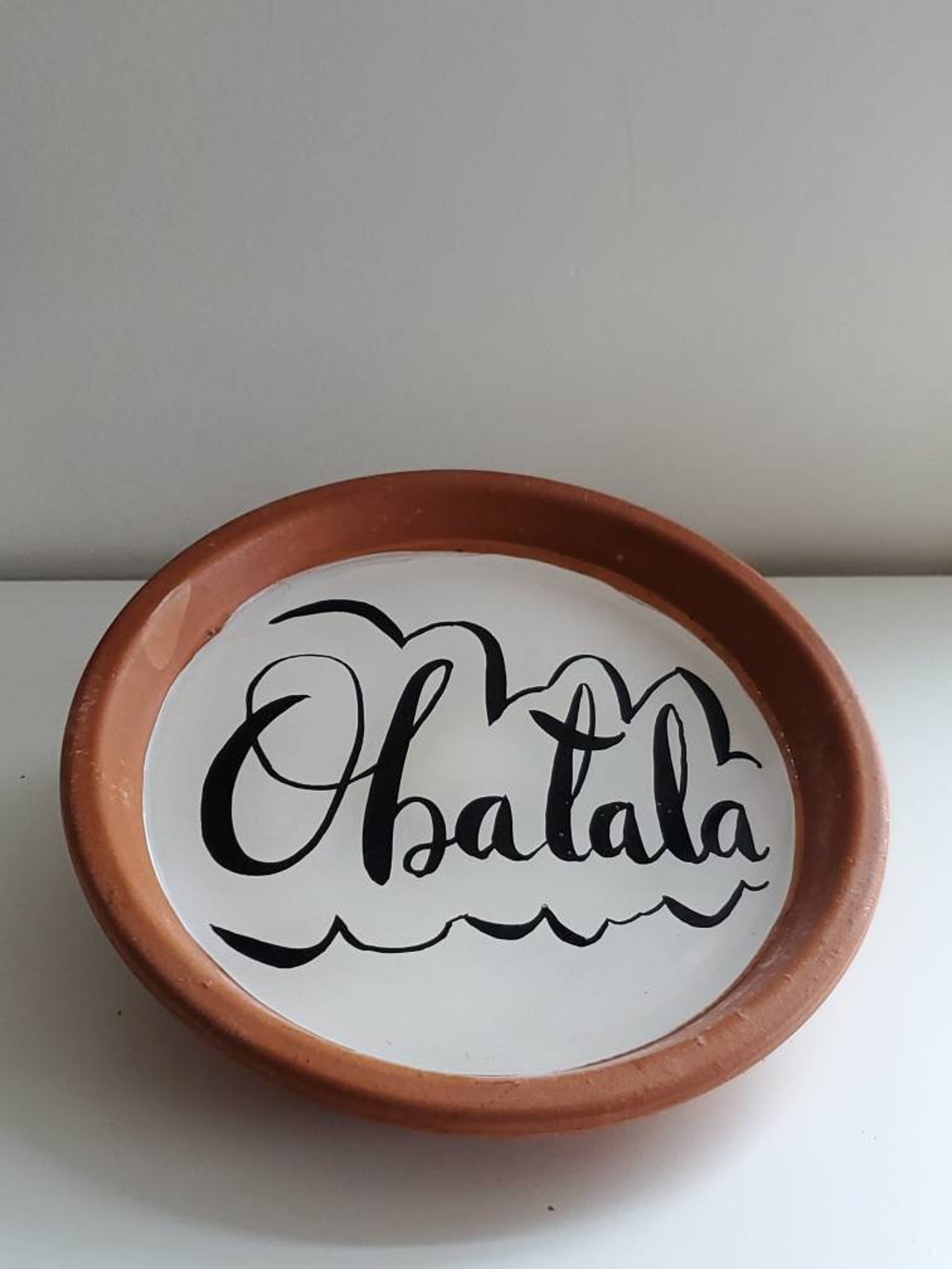 Obatala Orisha Adimu Offering Terracotta Dish - Brush Lettering ...