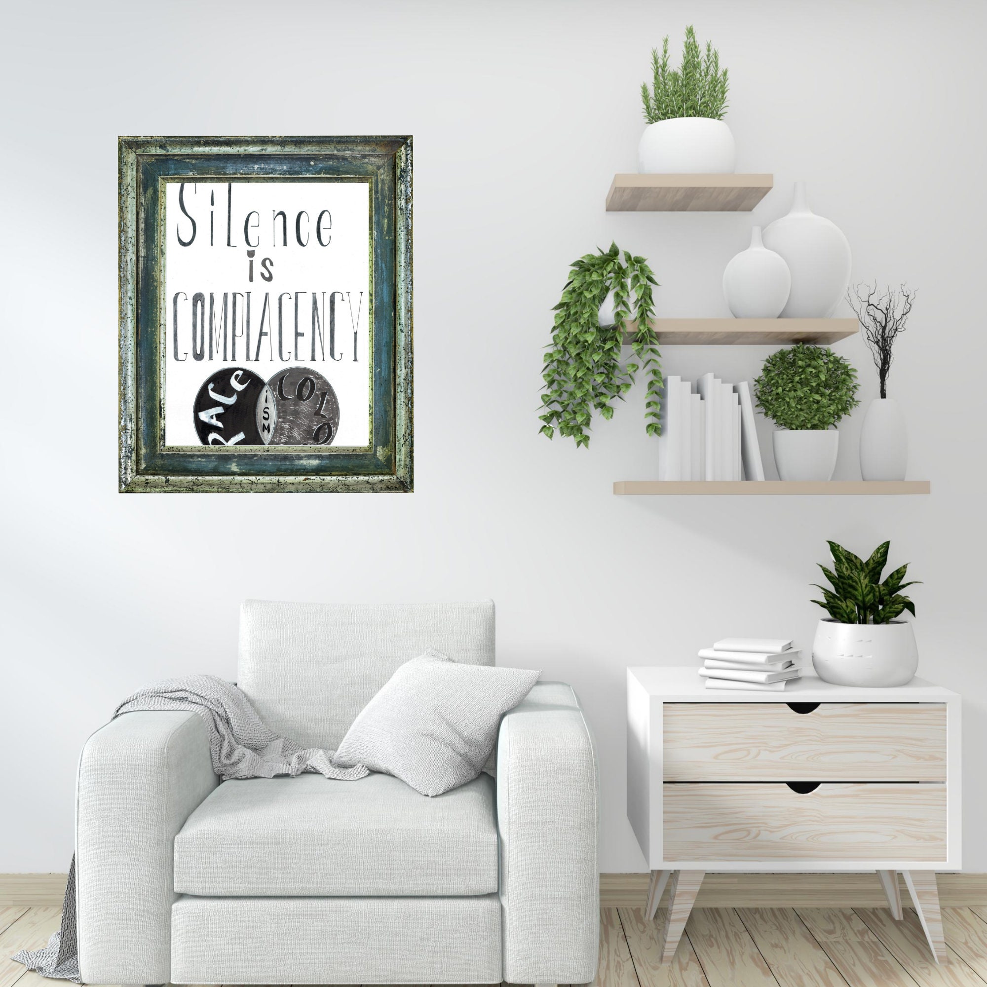 Silence is Complacency - Art Print From Original - Positive, Anti ...