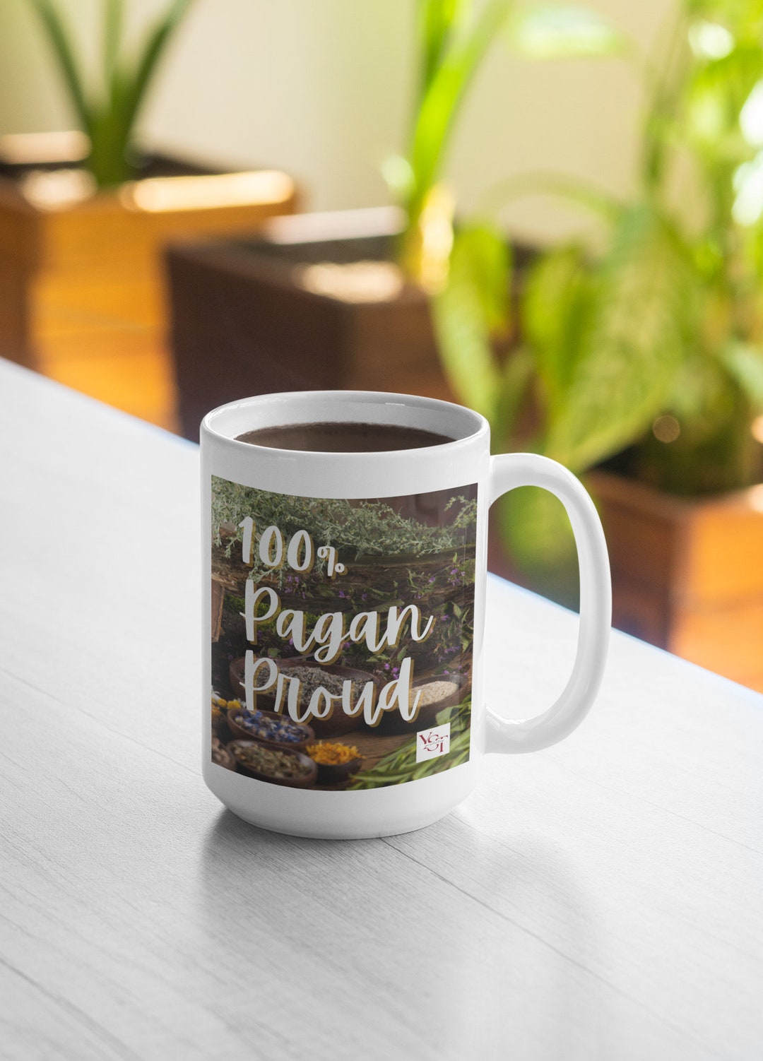 100 Pagan Pride 15oz Coffee Mug, Spiritual, Magic Kitchenware, Eco ...